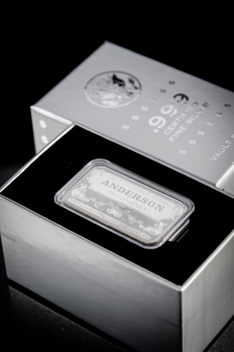 Personalized Silver Bars - Lincoln Treasury