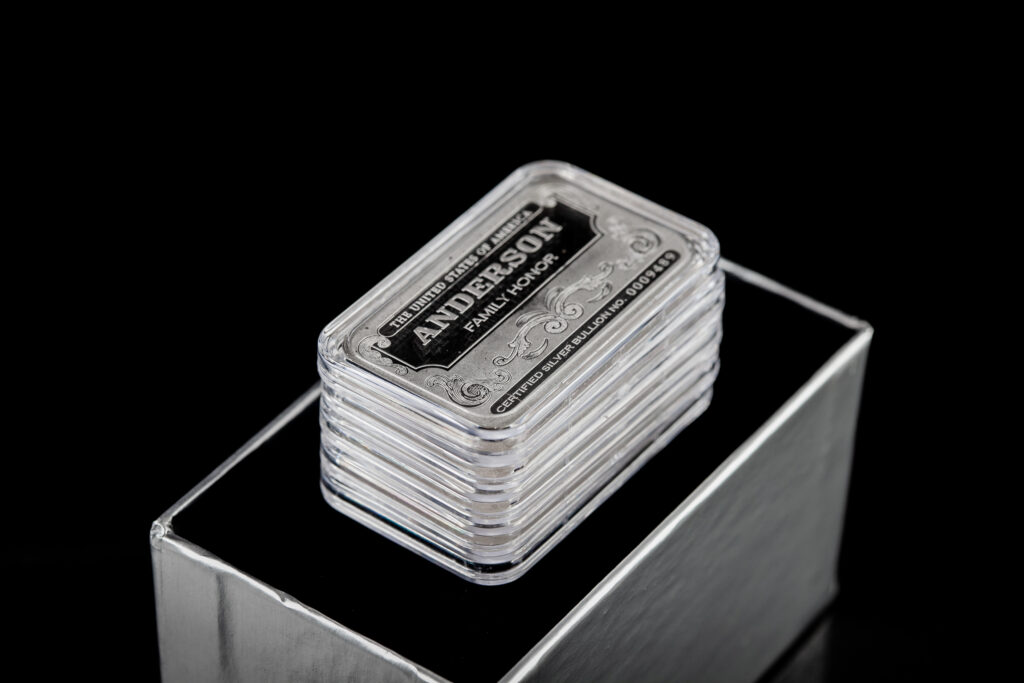 Personalized Silver Bars - Lincoln Treasury