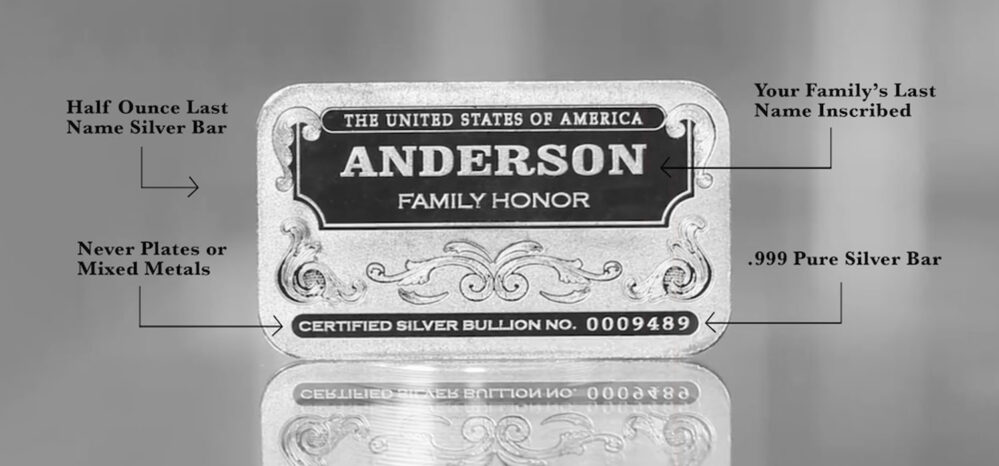 Personalized Silver Bars - Lincoln Treasury