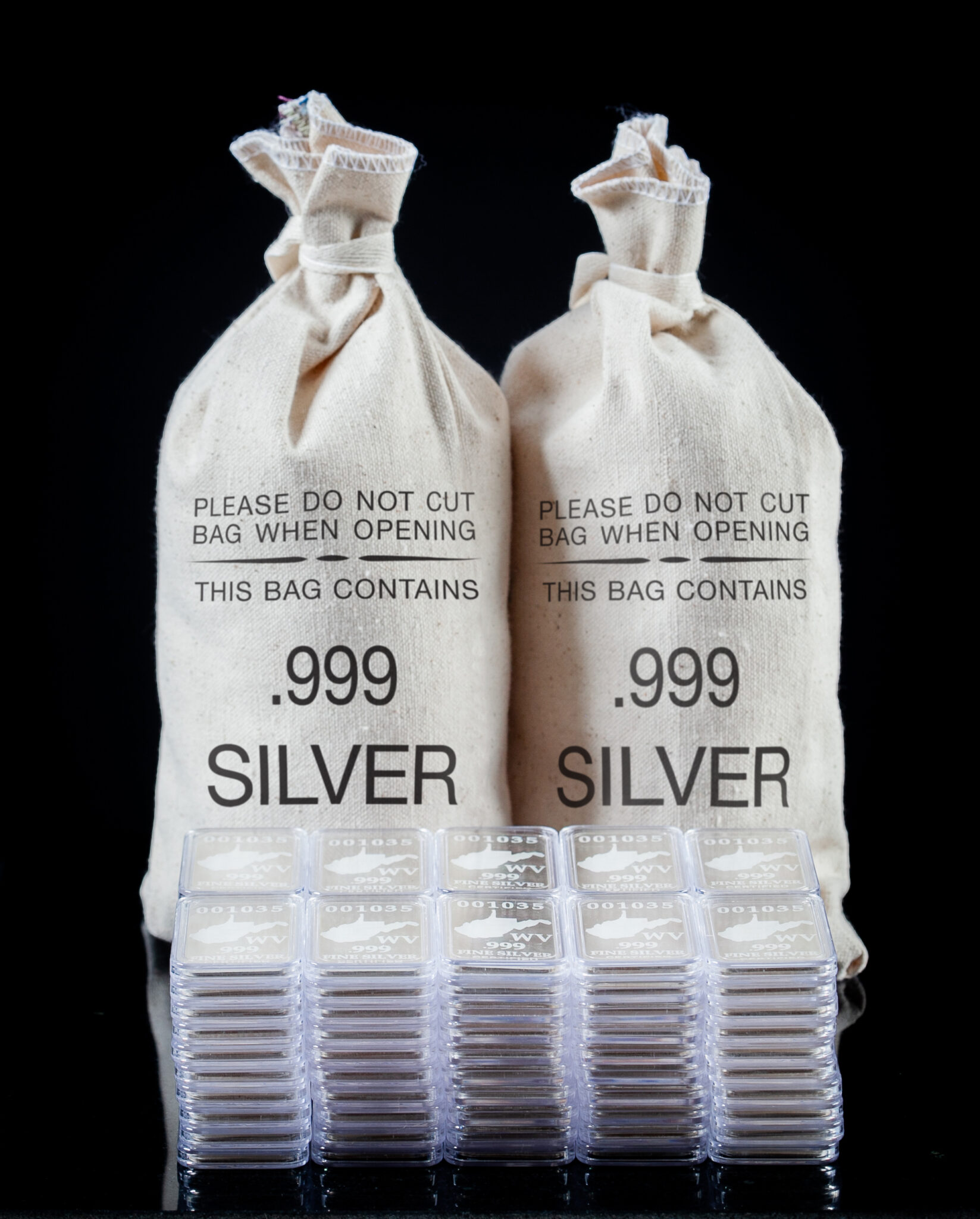 State Silver Bar Vault Bags - Lincoln Treasury