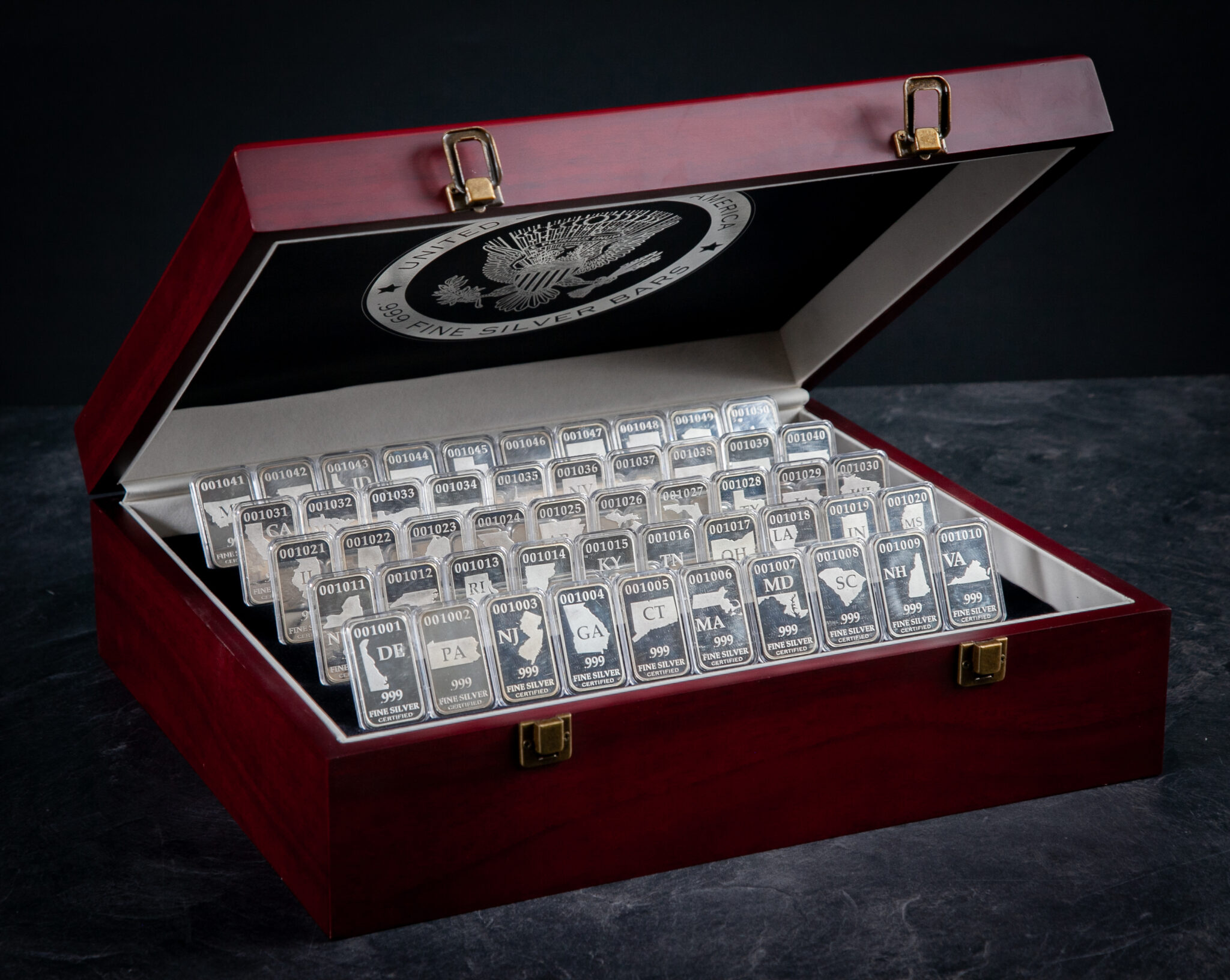 State Silver Bars - All 50 States - Lincoln Treasury