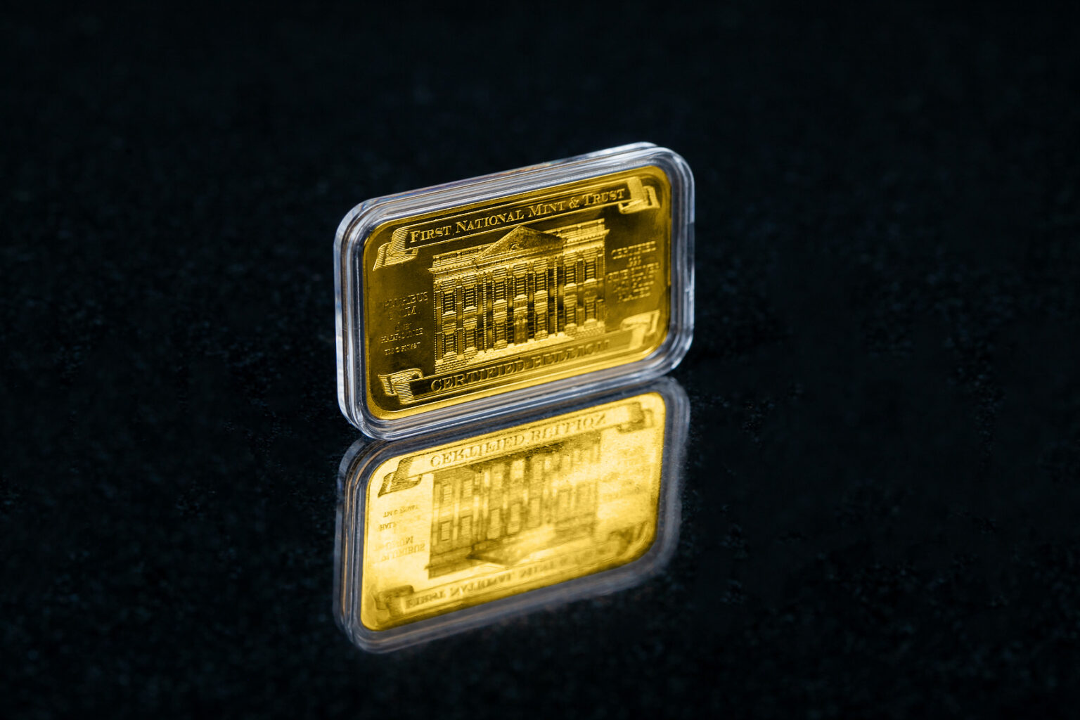 24K Gold Plated Personalized Bars - Lincoln Treasury