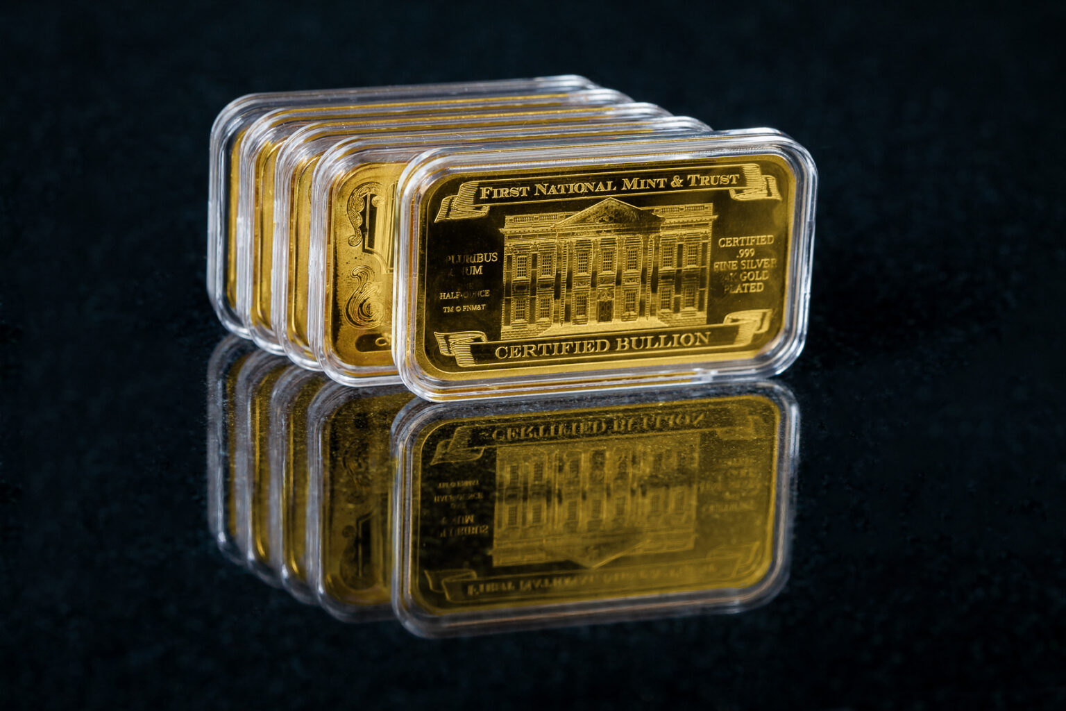 24K Gold Plated Personalized Bars - Lincoln Treasury