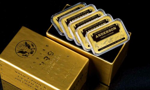 24K Gold Plated Personalized Bars - Lincoln Treasury