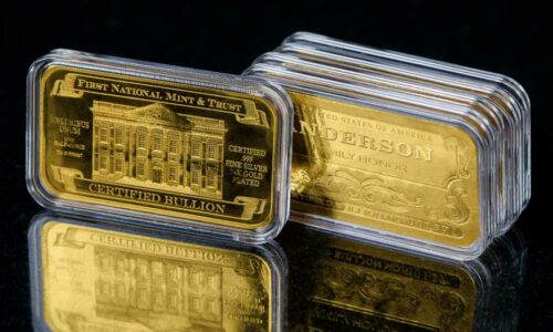 24K Gold Plated Personalized Bars - Lincoln Treasury