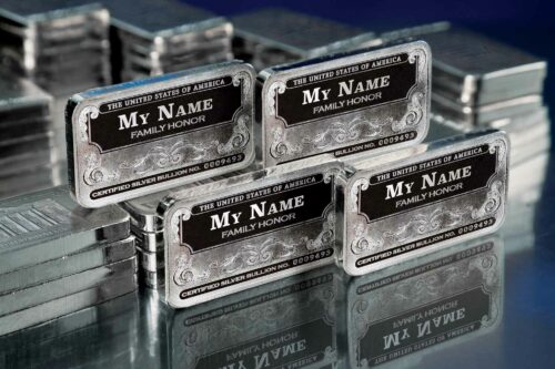 Personalized Silver Bars - Lincoln Treasury