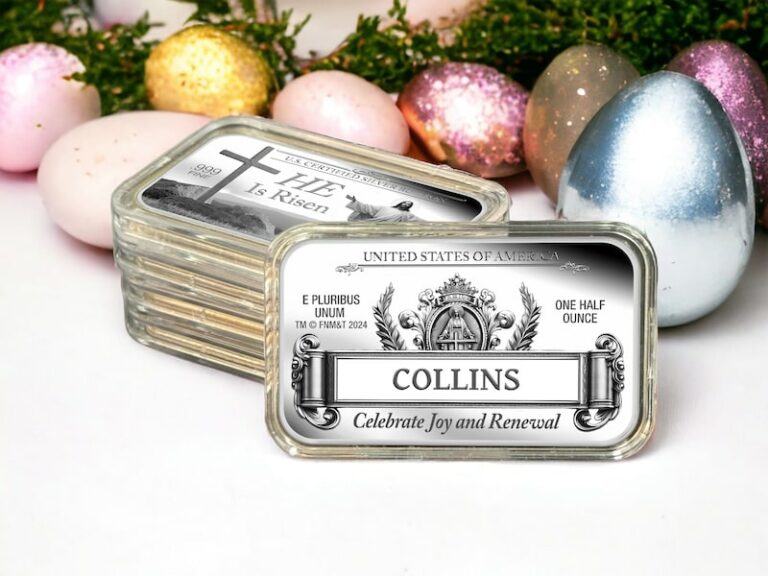 Personalized Easter Silver Bars - Lincoln Treasury