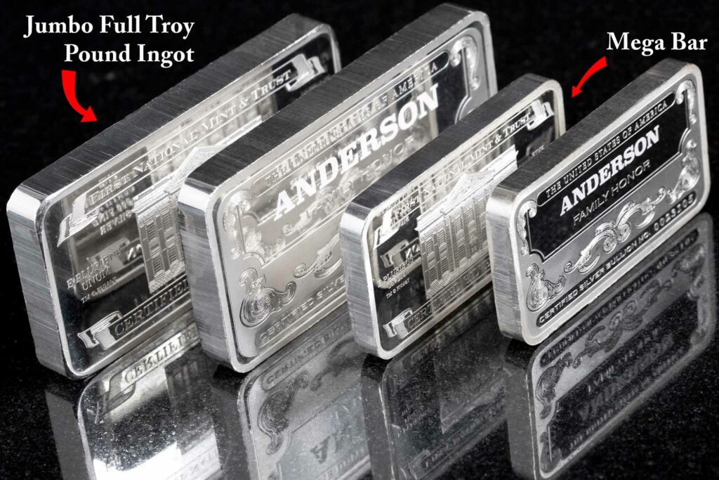 Personalized Silver Bars - Lincoln Treasury