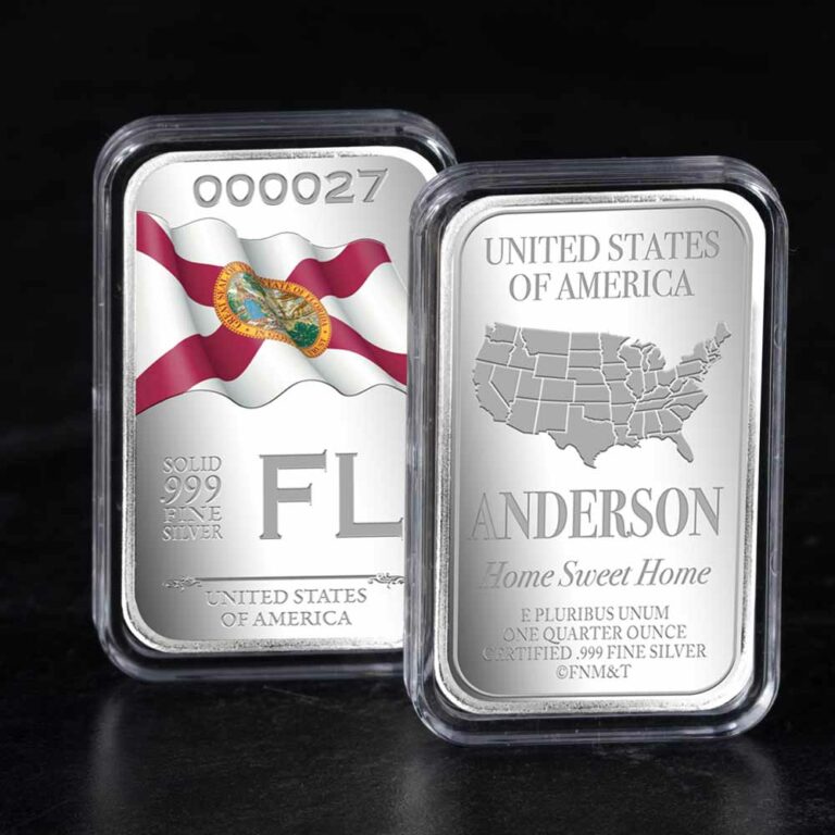 State Flag Silver Bars - All 50 States - Lincoln Treasury